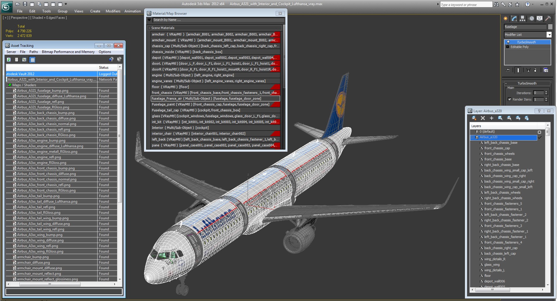 3D airbus a321 interior cockpit - TurboSquid 1300250
