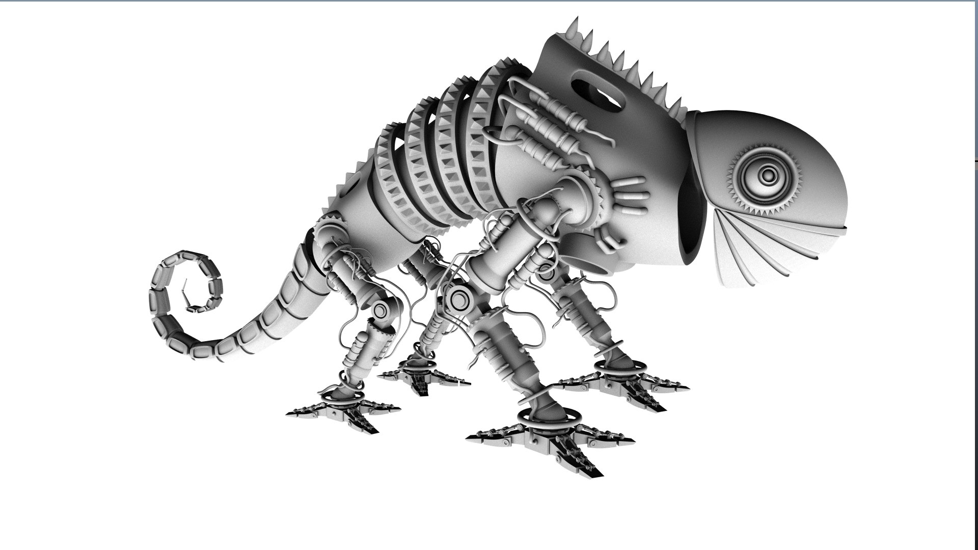 3d Model Of Robot Chameleon