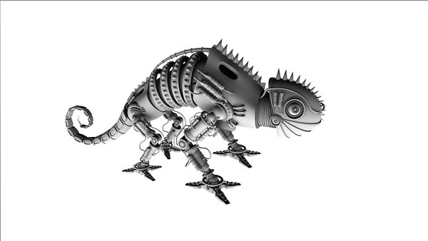 3d model of robot chameleon