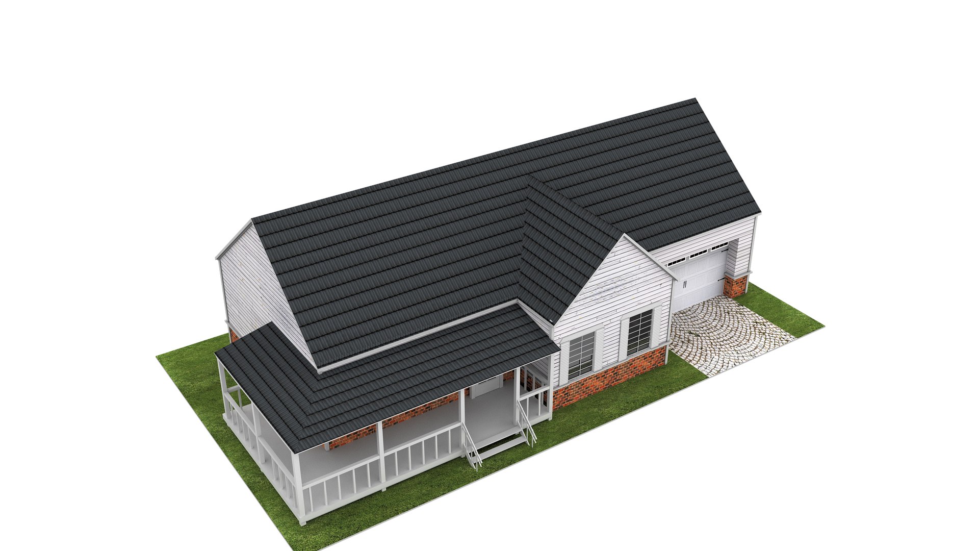 3D Neighborhood Houses Model - TurboSquid 1568298