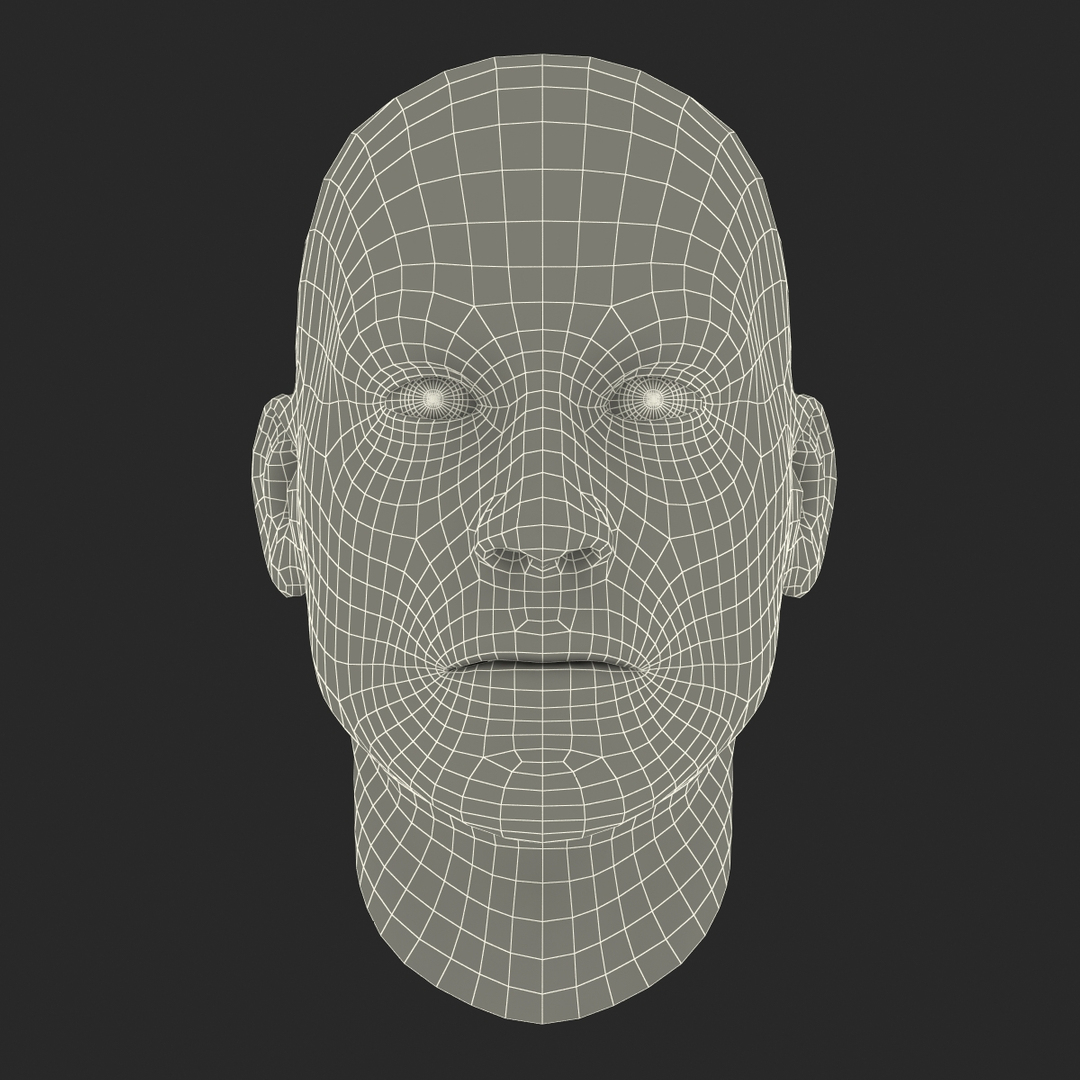 Male Head 4 3d Max