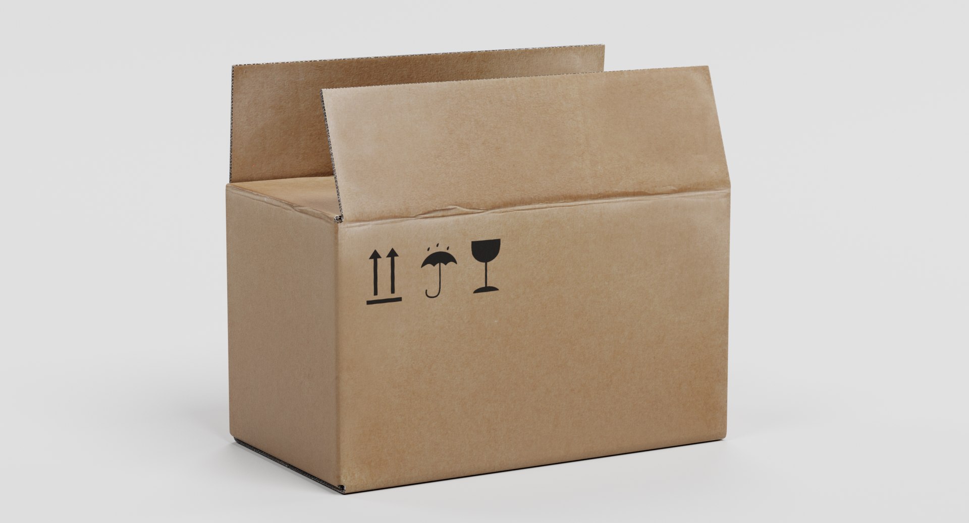 3D Cardboard Box 1 Model - TurboSquid 1241388