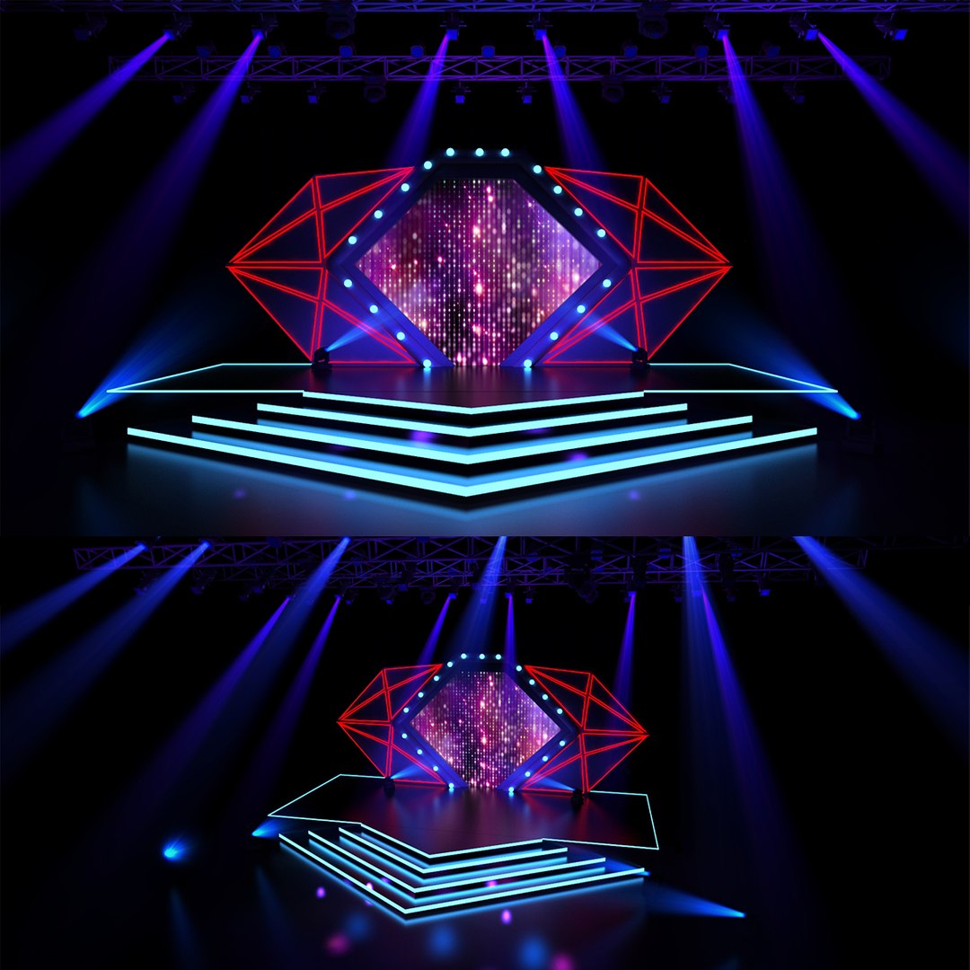 3D Model Stage Truss Meeting Hall Wedding Show Concert Stage Design ...