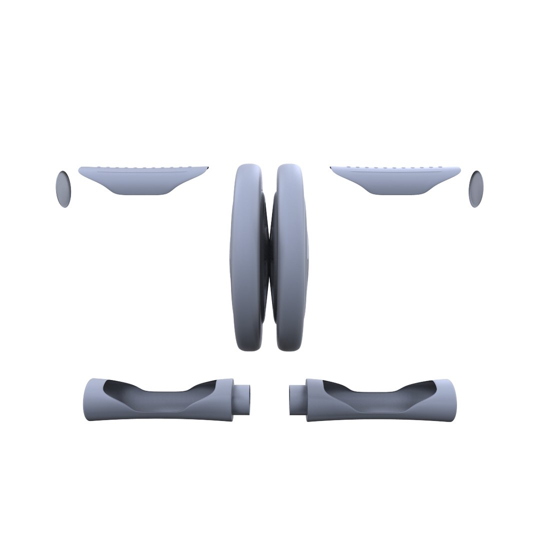 3d Model Double Rollers Exercices Training