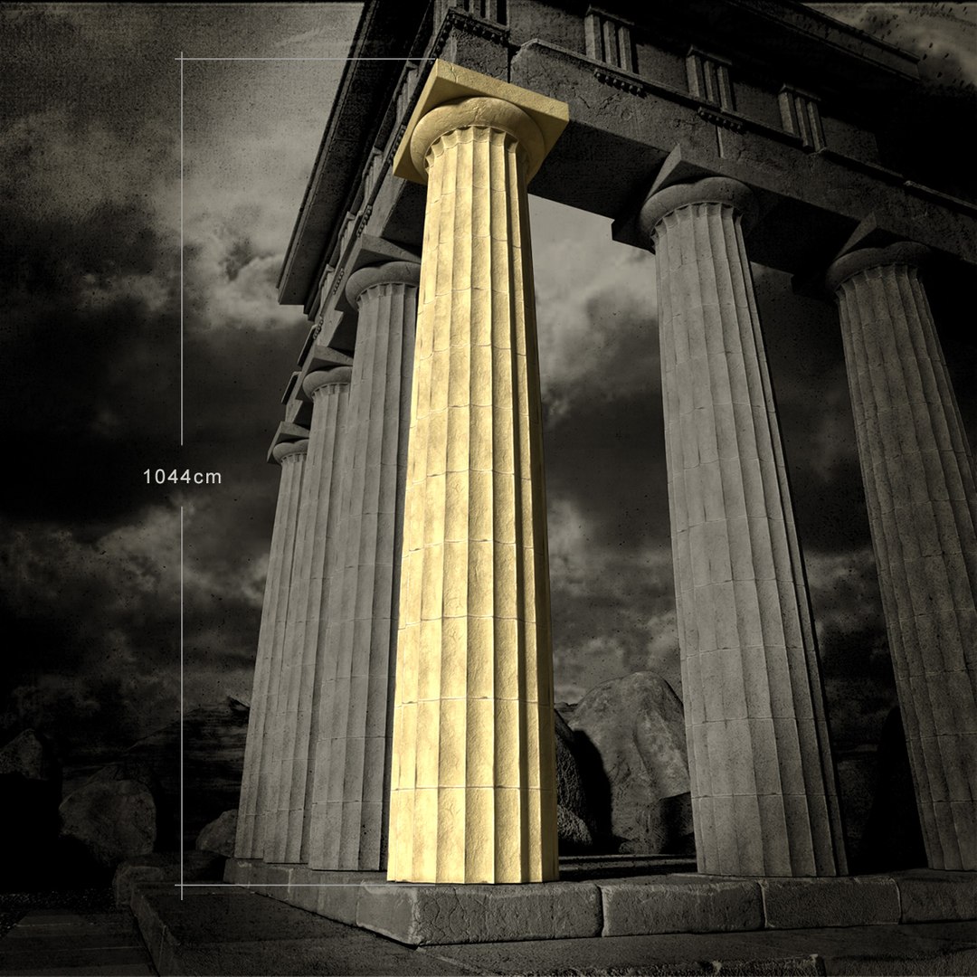 3D Doric Column Model - TurboSquid 1383639