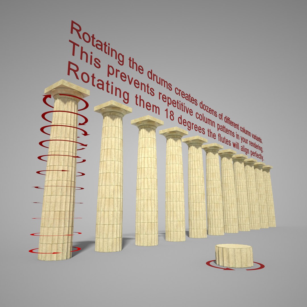 3D Doric Column Model - TurboSquid 1383639