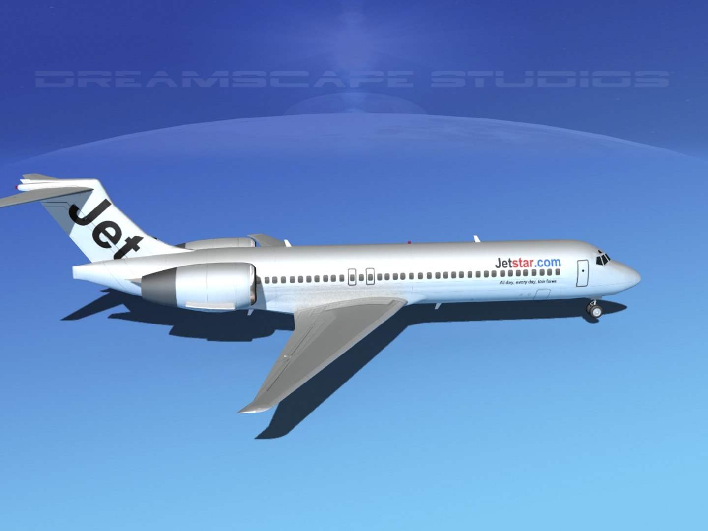 3d Model Turbines Boeing 717-200 Jet