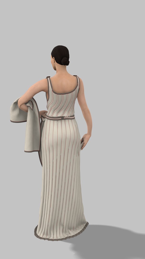 3D Ancient Greek Fashion Dress Model - TurboSquid 1953602