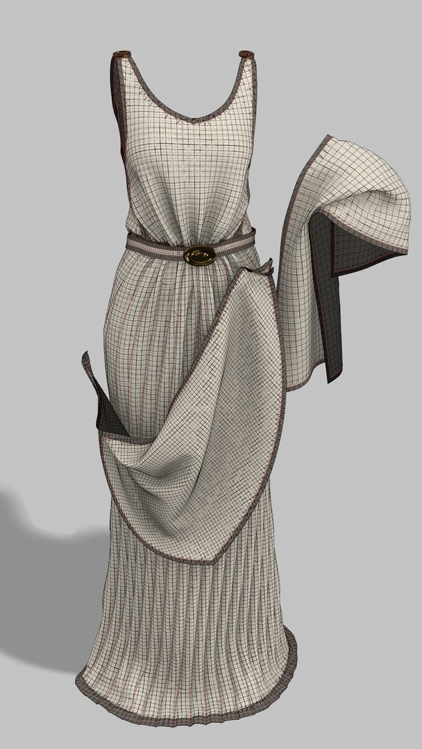 3D Ancient Greek Fashion Dress Model - TurboSquid 1953602