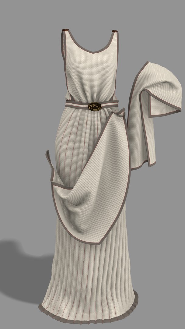 3D Ancient Greek Fashion Dress Model - TurboSquid 1953602