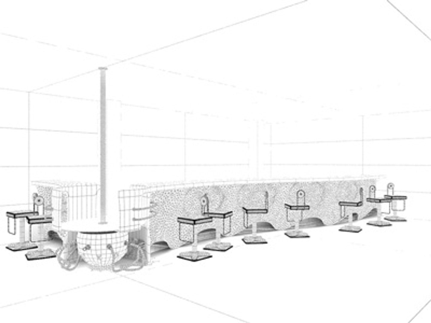 Exclusive Hi-tech Bar 3d Max