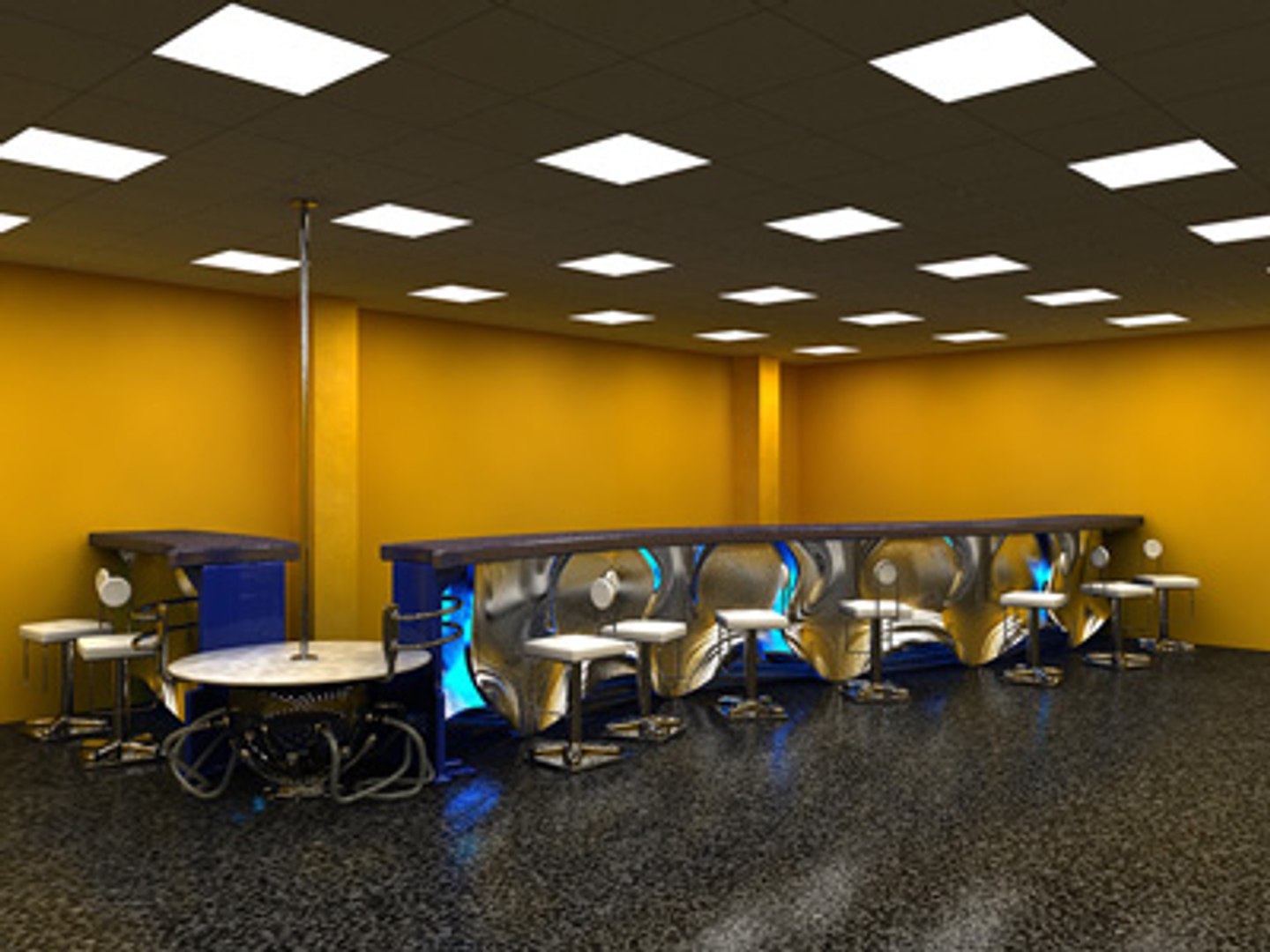 Exclusive Hi-tech Bar 3d Max