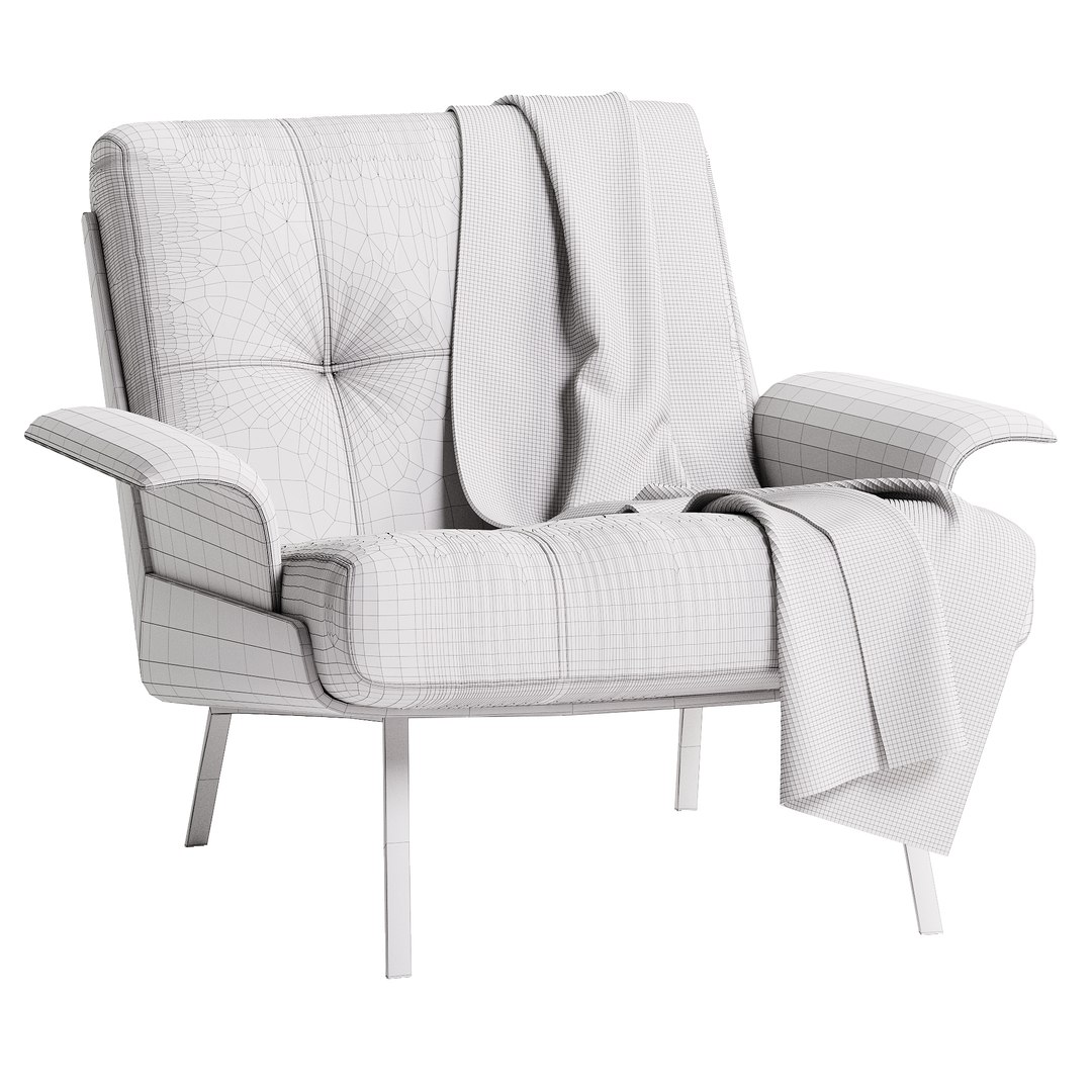 3D Daiki Armchair by MINNOTTI model - TurboSquid 1974708