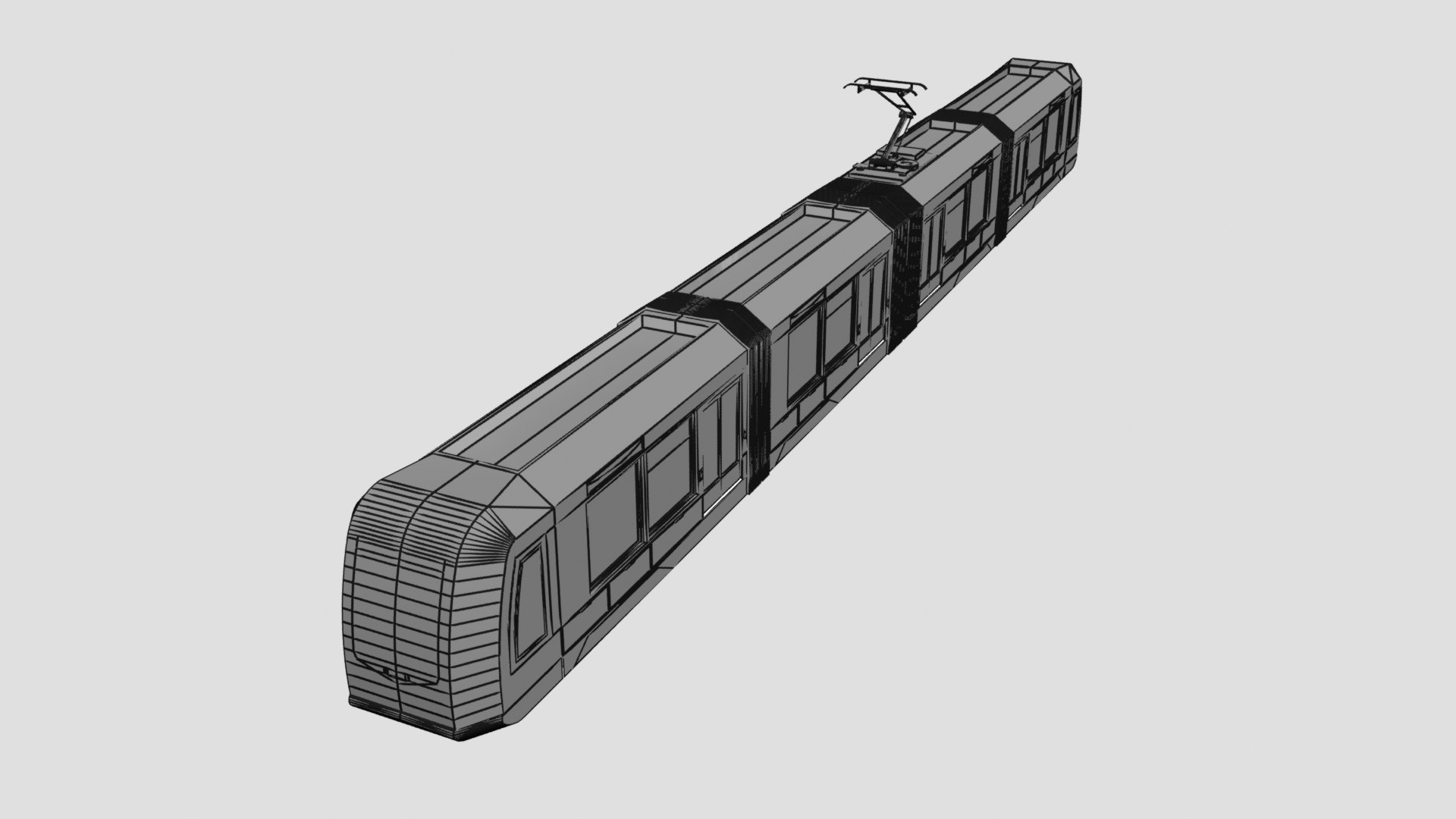 3d Tram City Model
