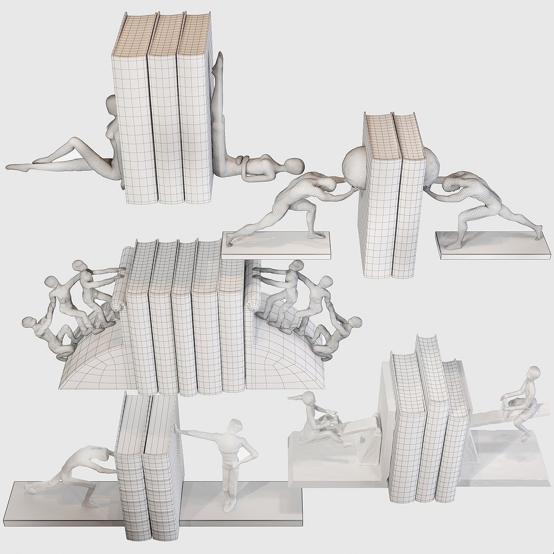 Bookends Set 02 3D Model - TurboSquid 1618232