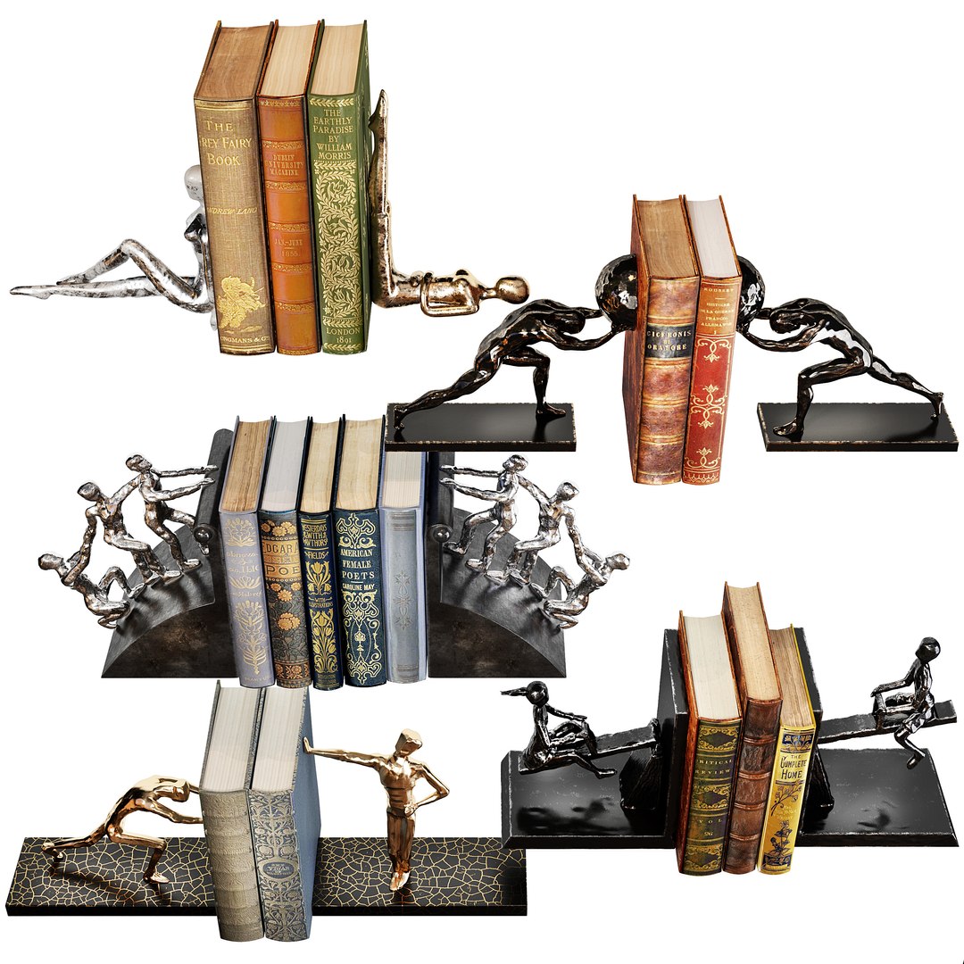 Bookends Set 02 3D Model - TurboSquid 1618232