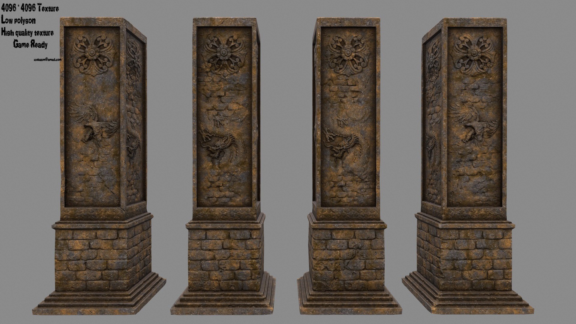 3D pillar model - TurboSquid 1201440