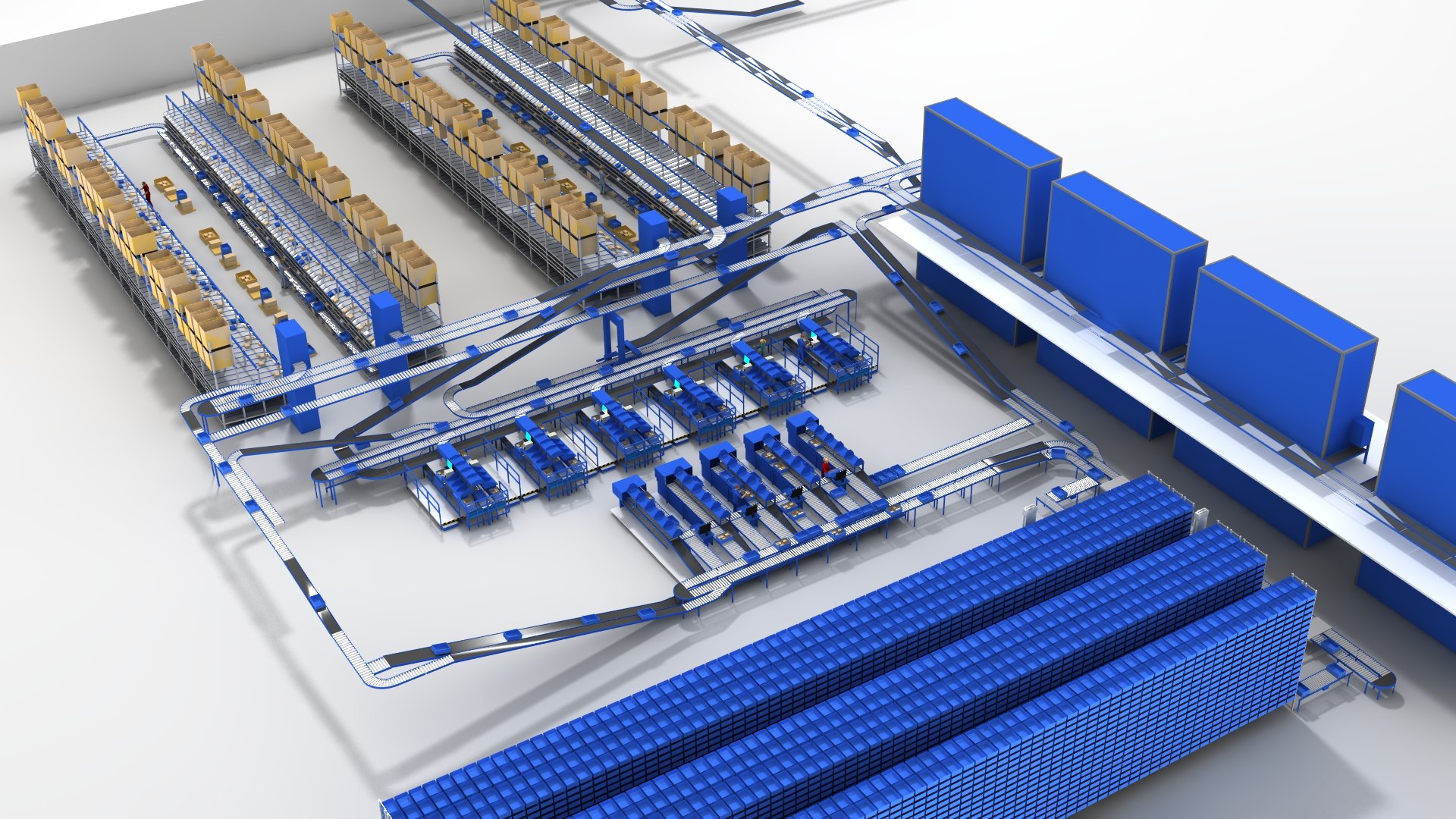 Sorting Conveyors Storage 3D Model - TurboSquid 1541446