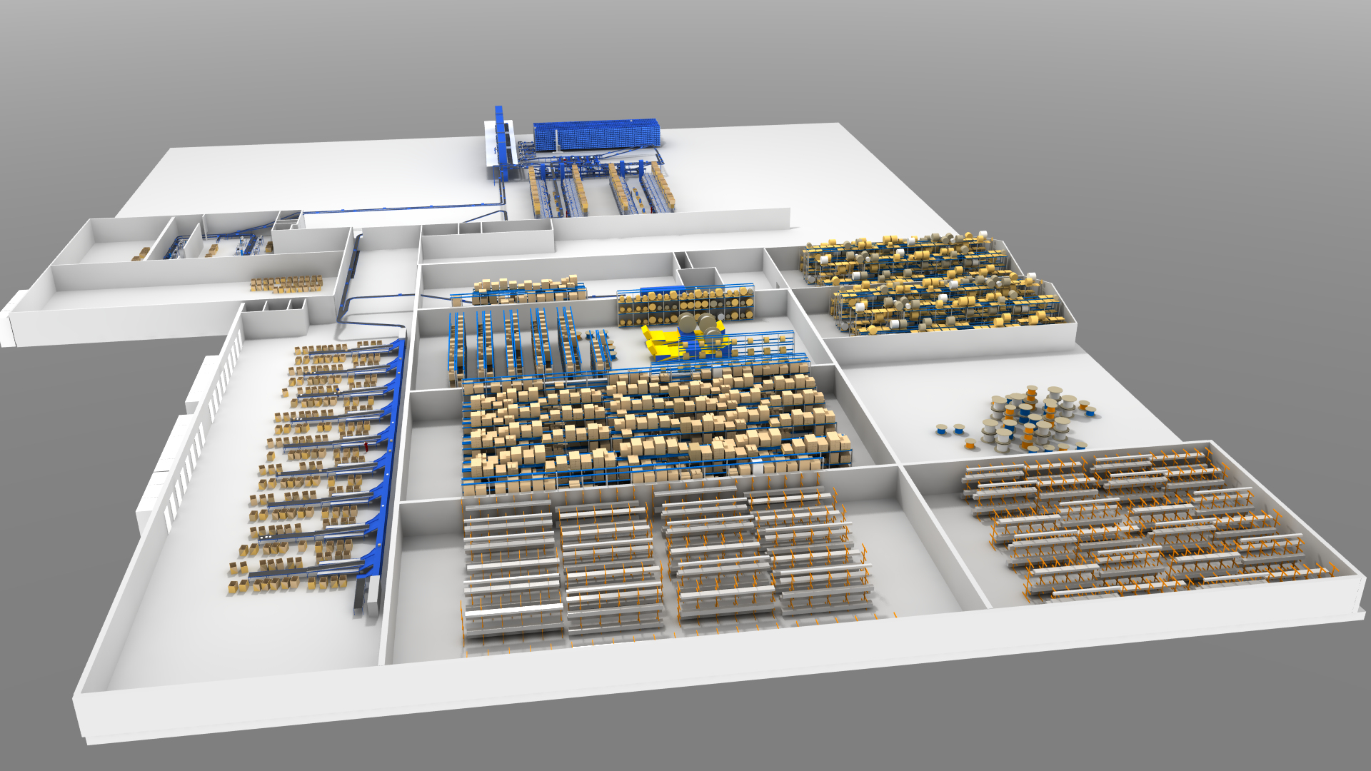 Sorting Conveyors Storage 3D Model - TurboSquid 1541446