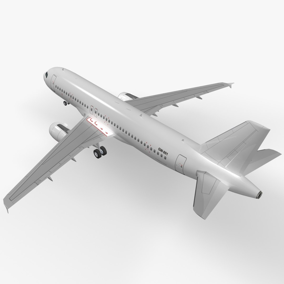 3d model airbus generic white planes