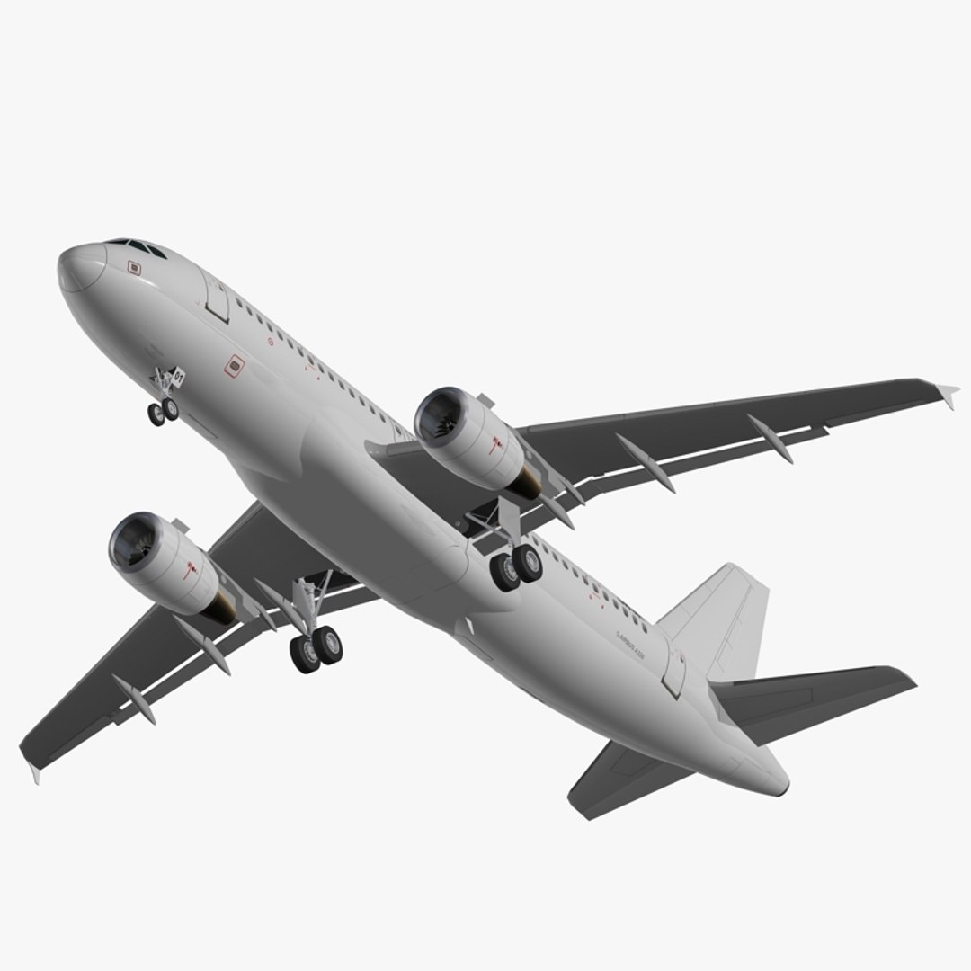 3d model airbus generic white planes