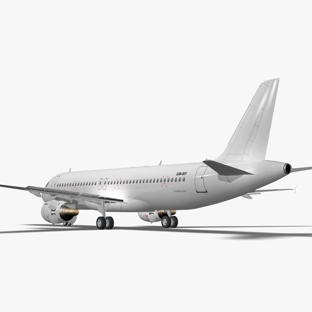 3d model airbus generic white planes