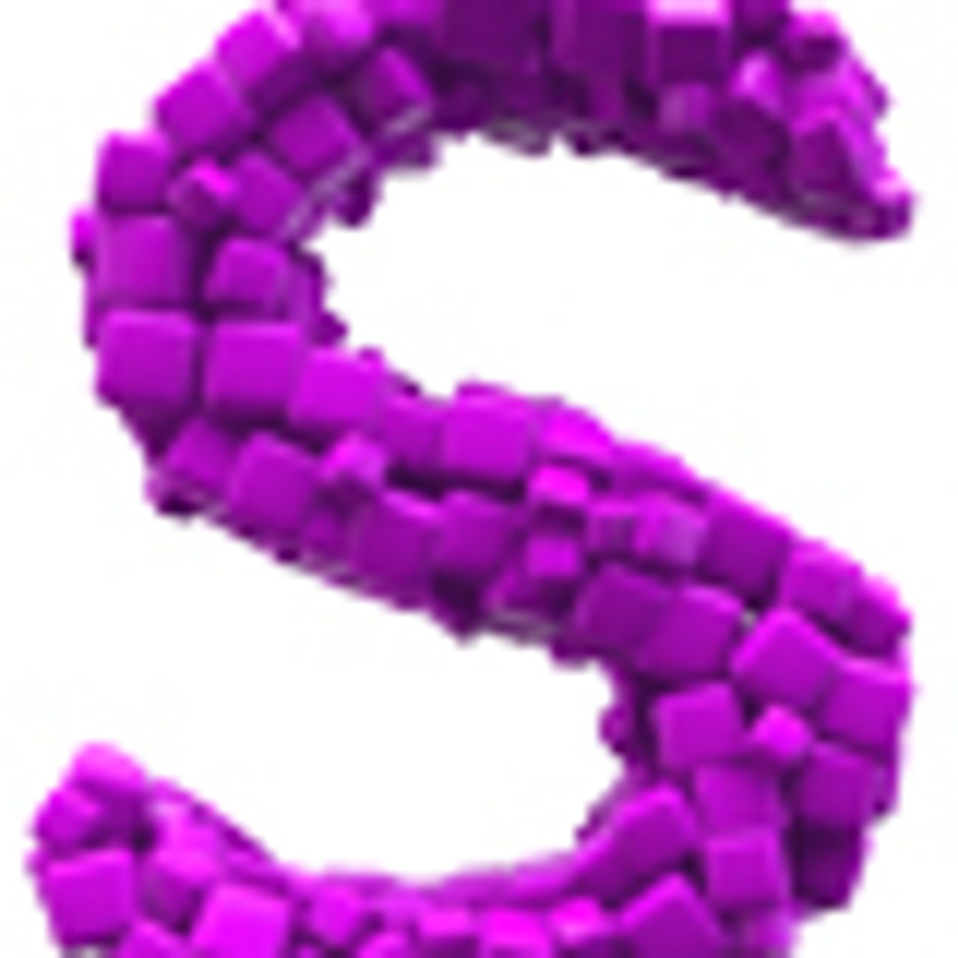 Cubic Letter Alphabet 3d Model