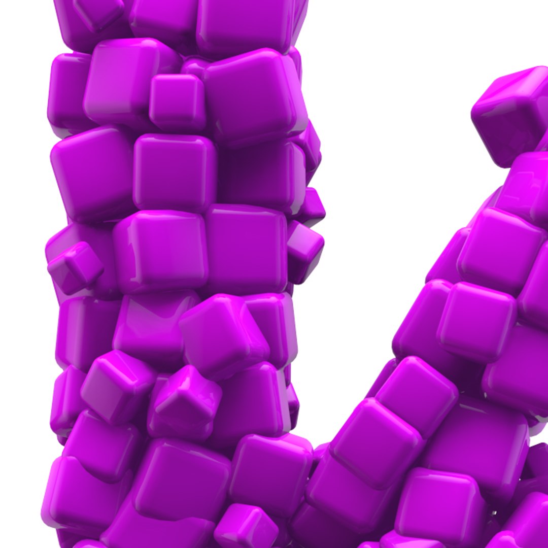 Cubic Letter Alphabet 3d Model
