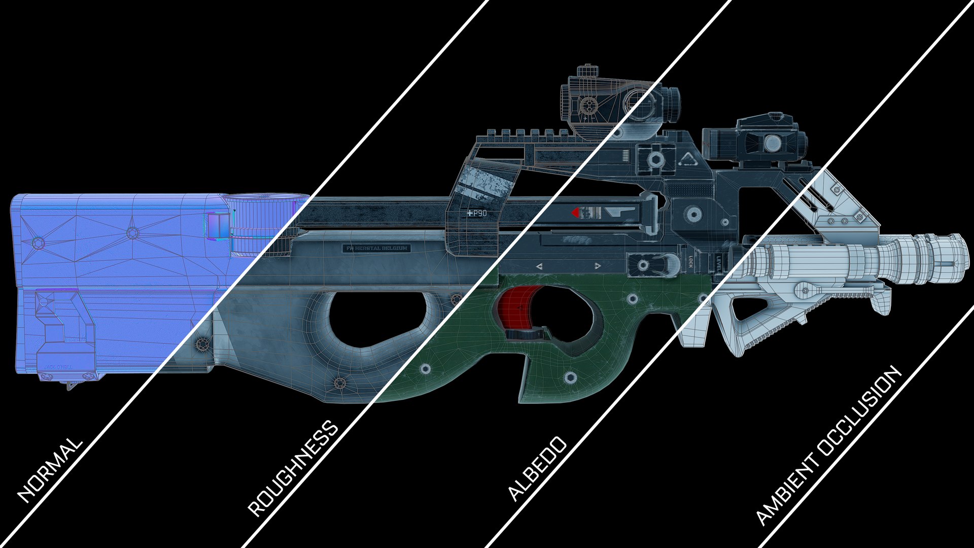 3D FN P90 Model - TurboSquid 2045661