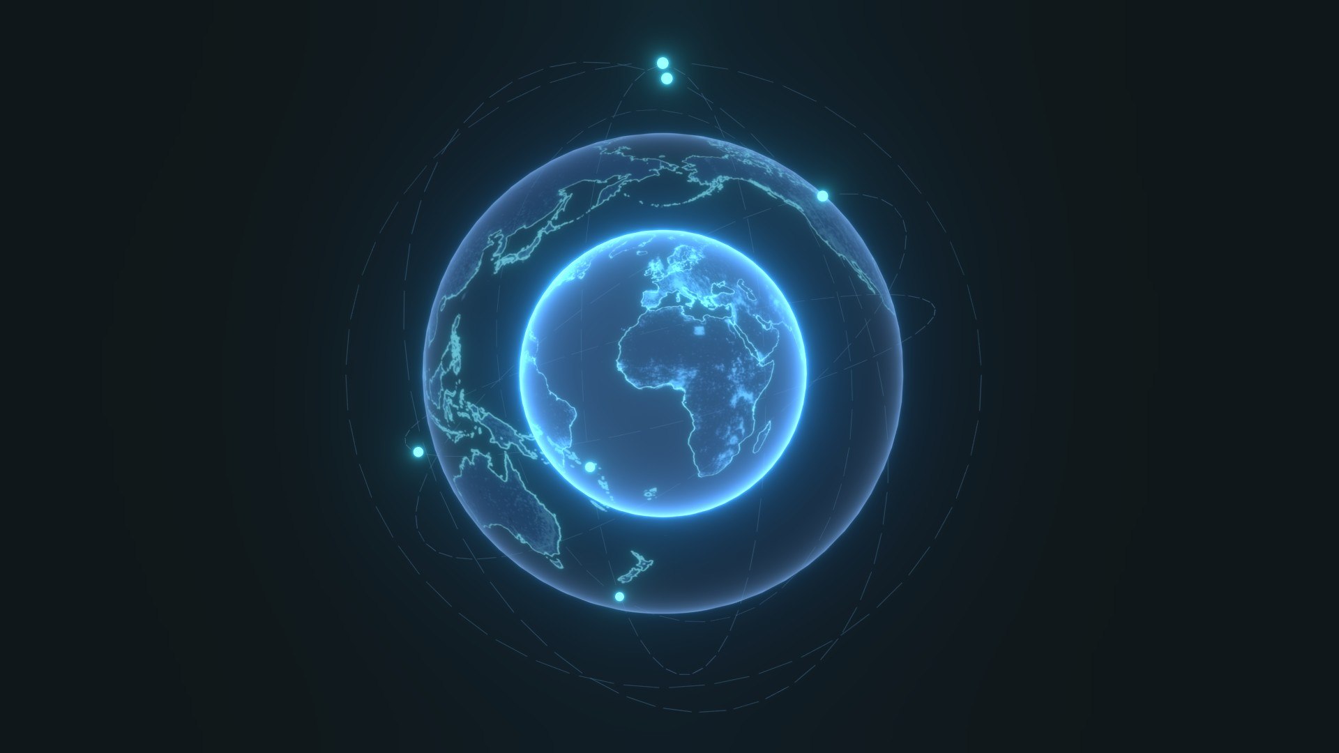 3D Animated Hologram Planet Earth 7 Sci-Fi 3D Model 4k Textures ...