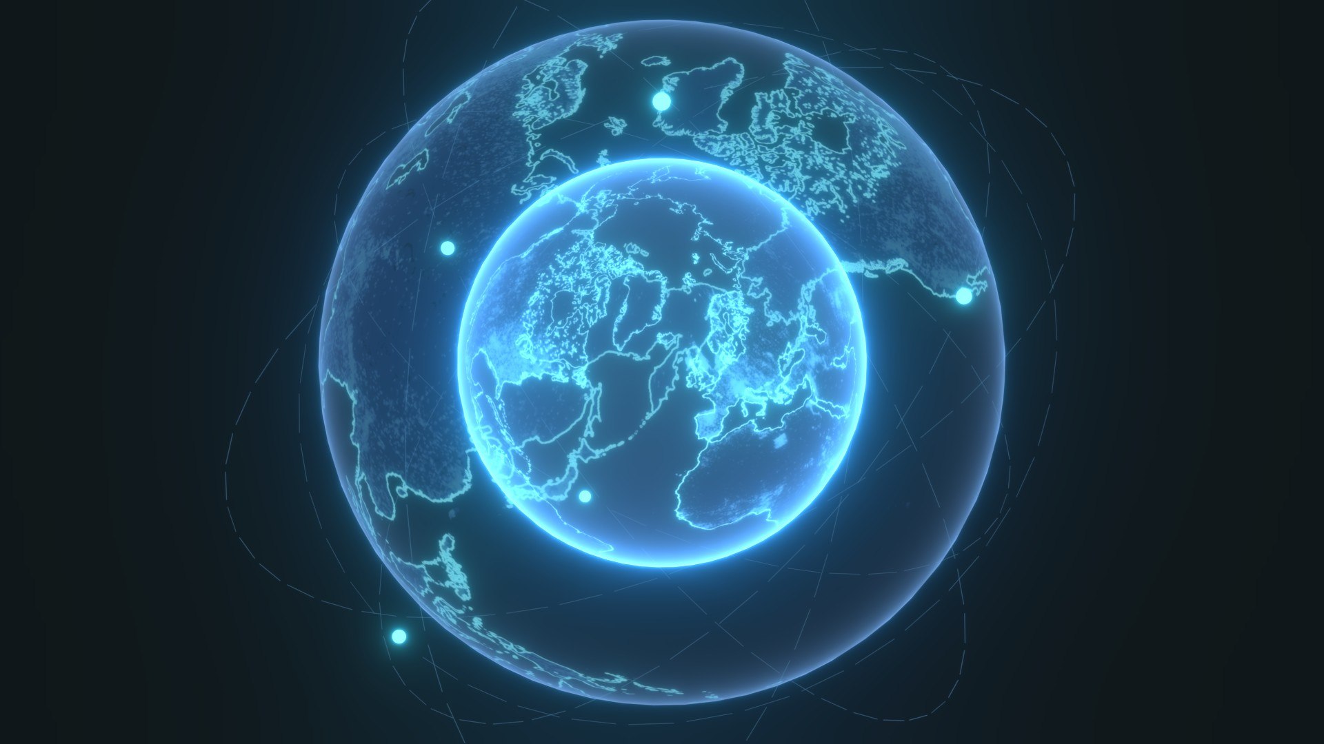 3D Animated Hologram Planet Earth 7 Sci-Fi 3D Model 4k Textures ...