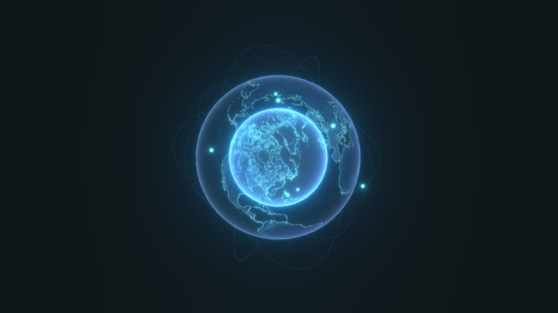 3D Animated Hologram Planet Earth 7 Sci-Fi 3D Model 4k Textures ...
