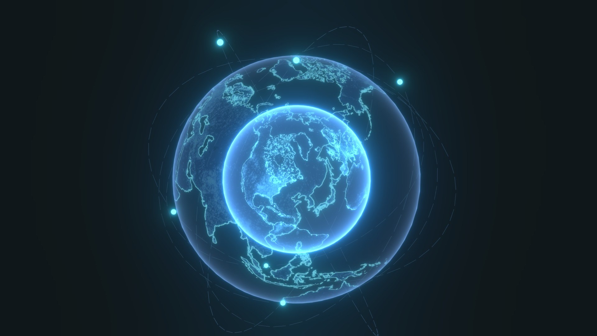 3D Animated Hologram Planet Earth 7 Sci-Fi 3D Model 4k Textures ...