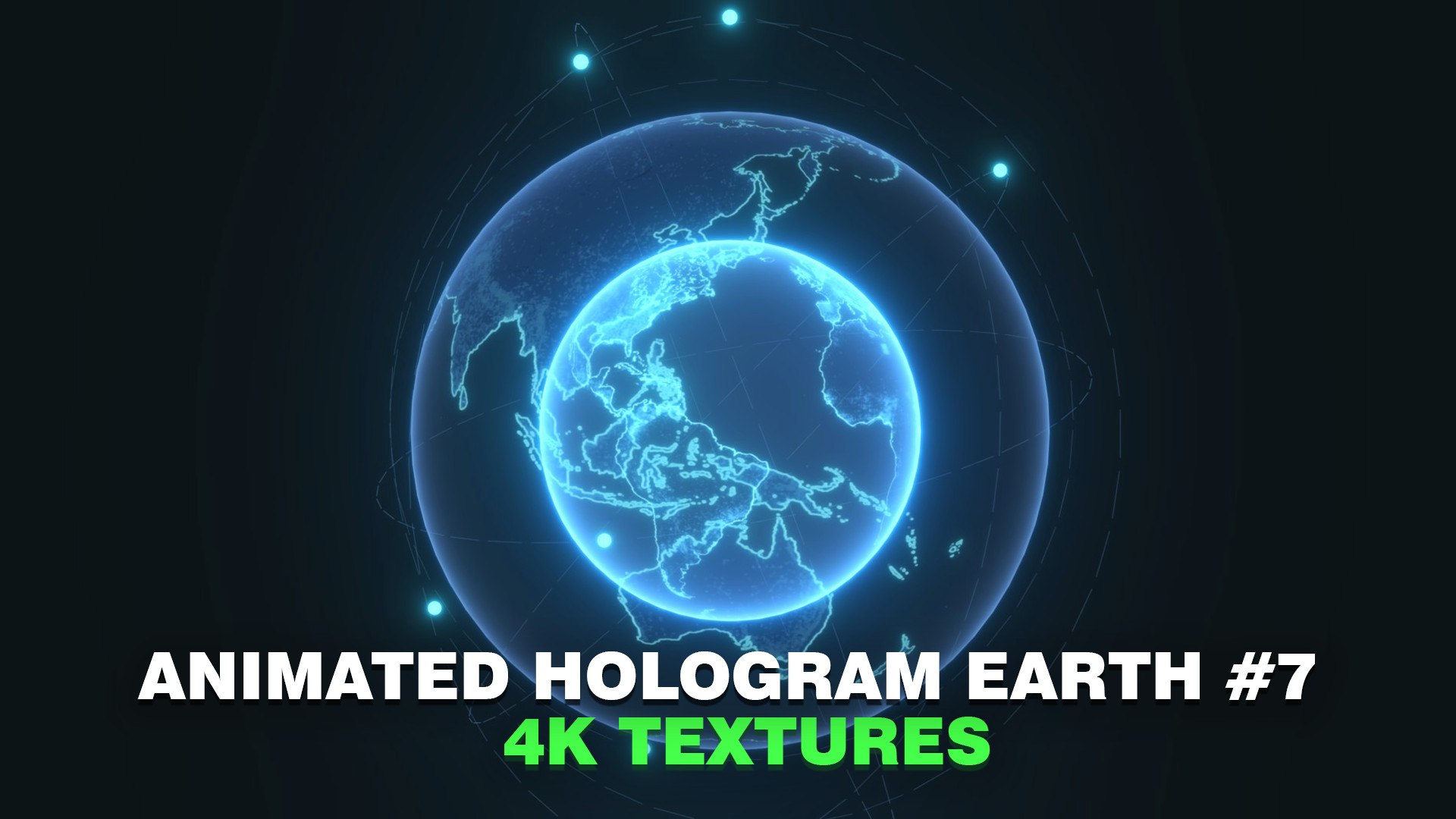 Animated Hologram Planet Earth 7 Sci-Fi 3D Model 4k Textures 3D 모델 ...