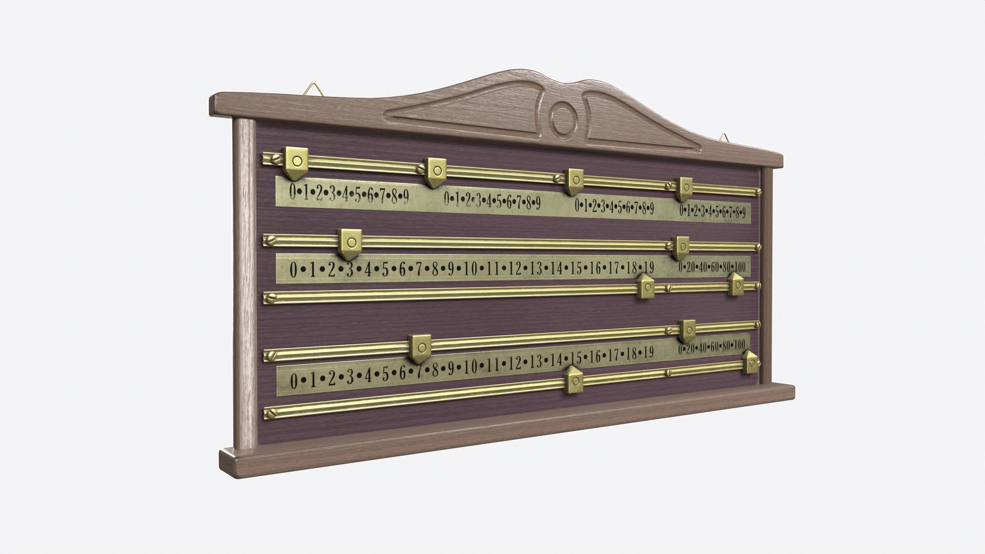 Vintage Billiard Snooker Scoreboard 3D - TurboSquid 2116000