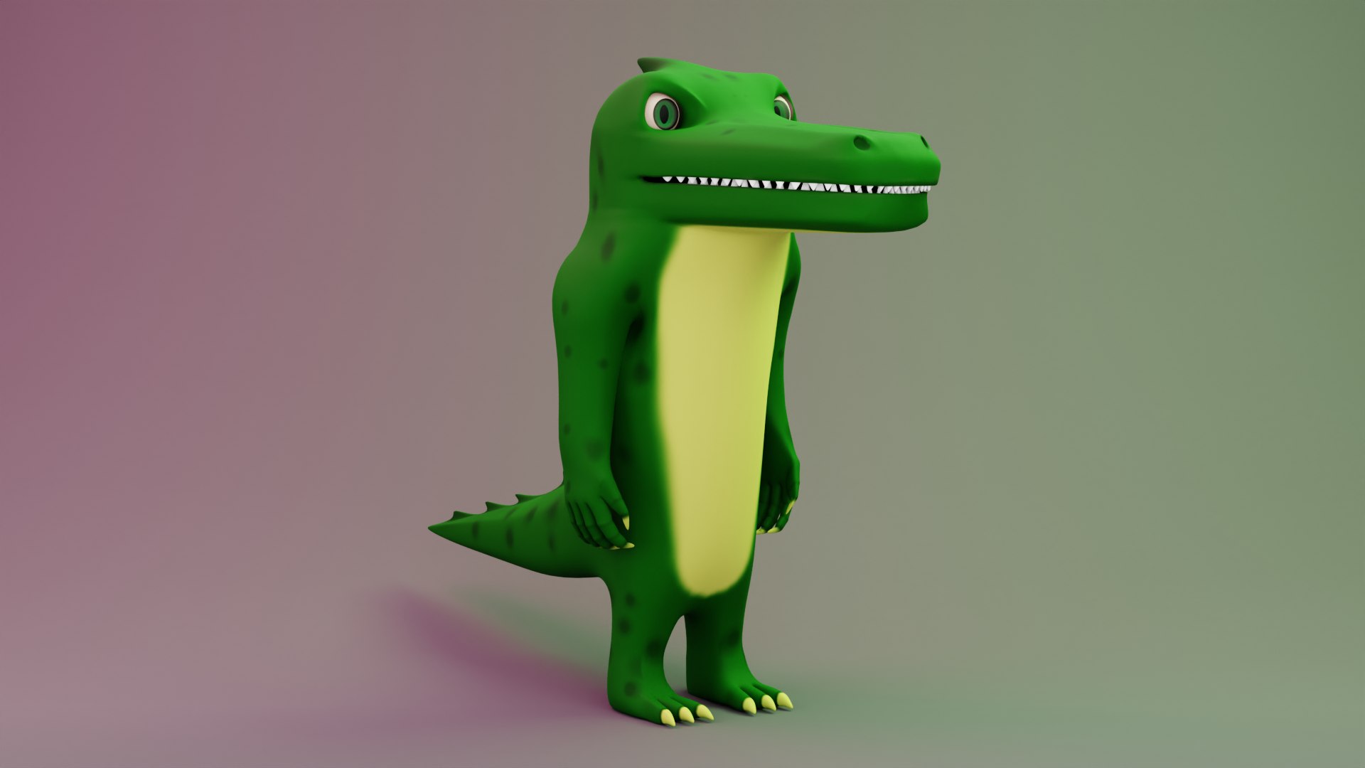 3D Cartoon Stylized Crocodile - TurboSquid 2135616