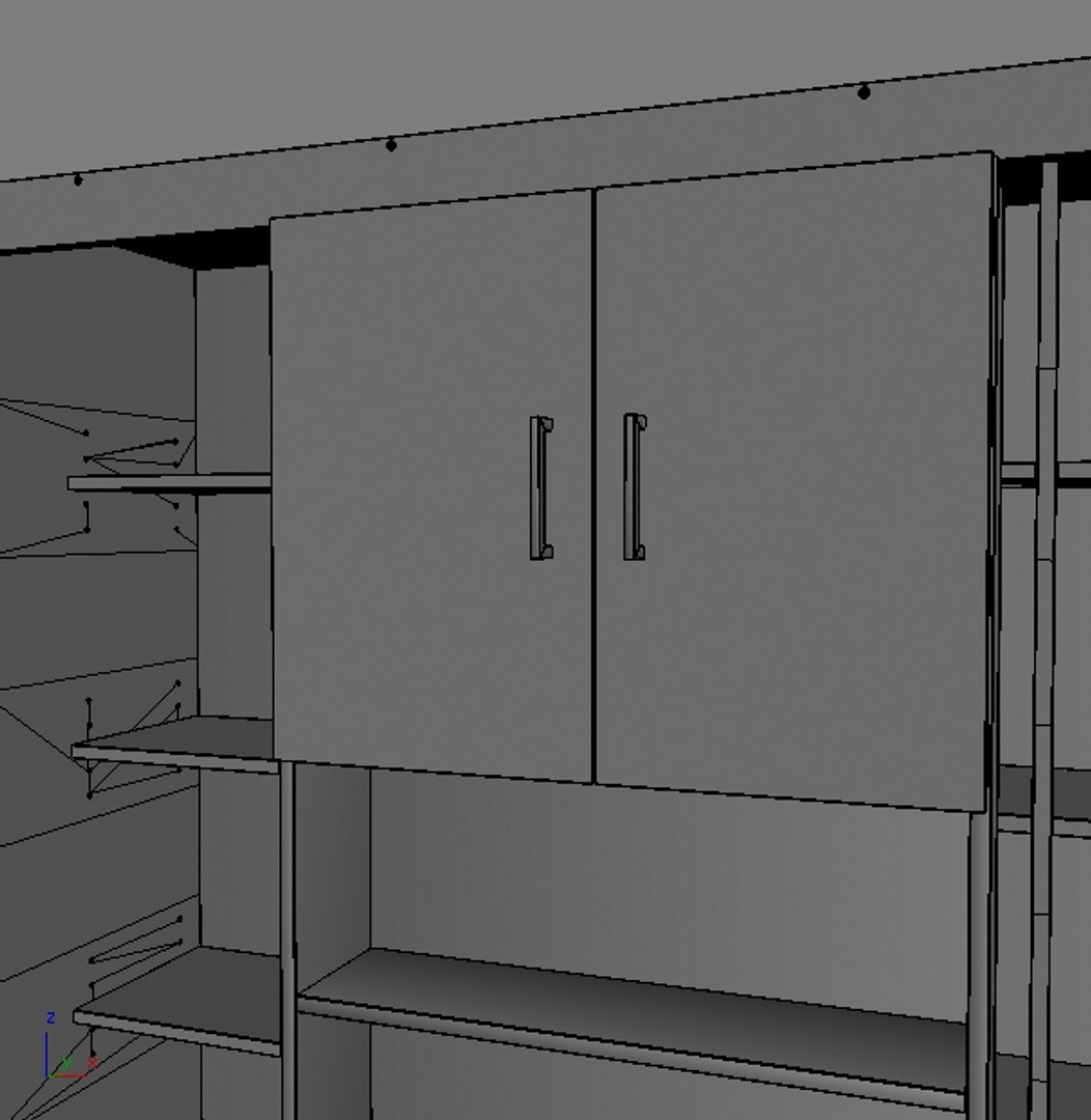 3d model unique sliding shelf