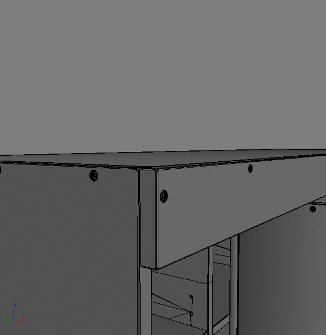 3d model unique sliding shelf