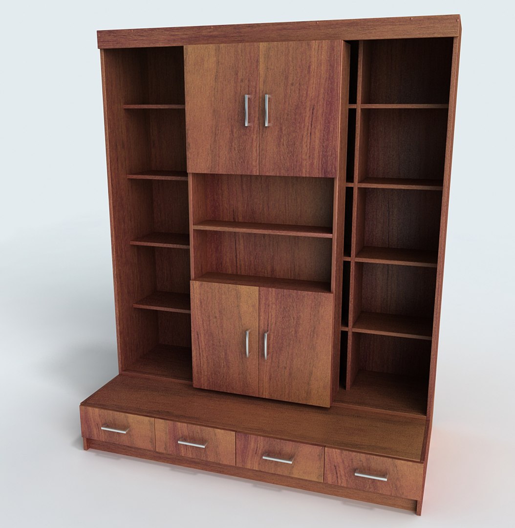 3d model unique sliding shelf