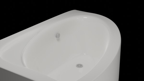 White triangular bath 3D model - TurboSquid 1932876