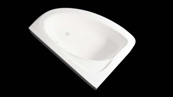 White triangular bath 3D model - TurboSquid 1932876