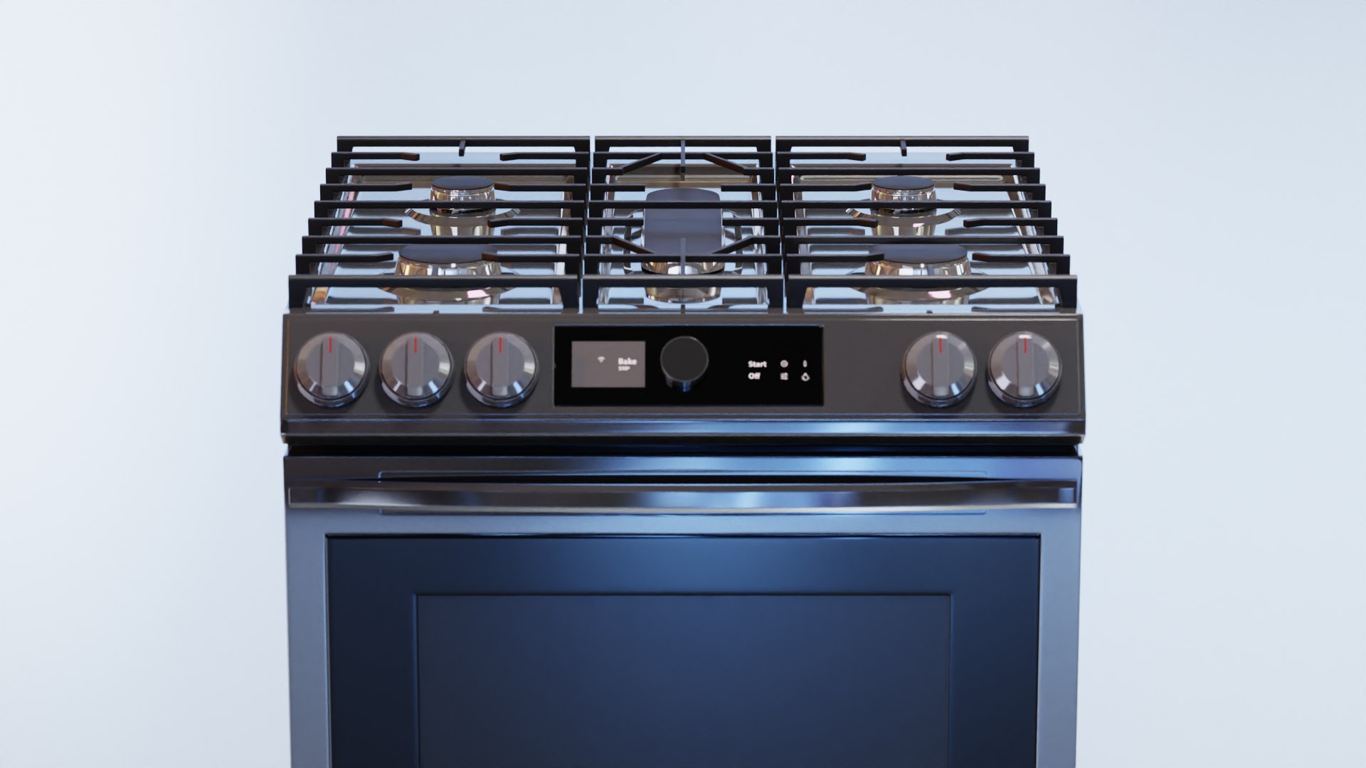 3D Smart Gas Range With Smart Dial And Air Fry In 3D Model - TurboSquid ...