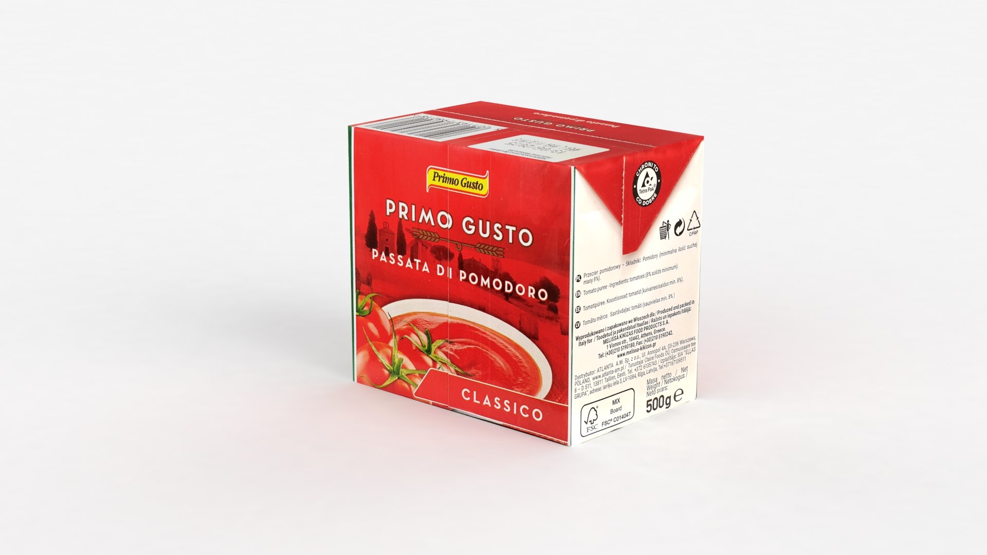 Primo Gusto Passata Di Pomodoro Classico 500g Model - TurboSquid 2128767