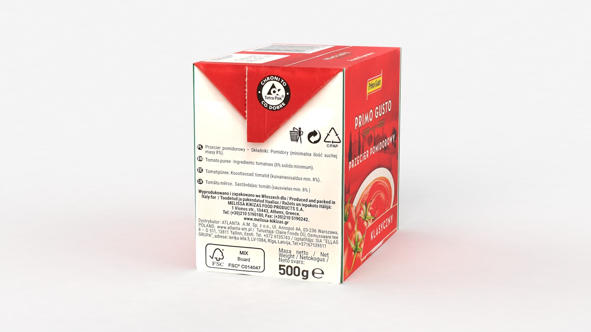 Primo Gusto Passata Di Pomodoro Classico 500g Model - TurboSquid 2128767
