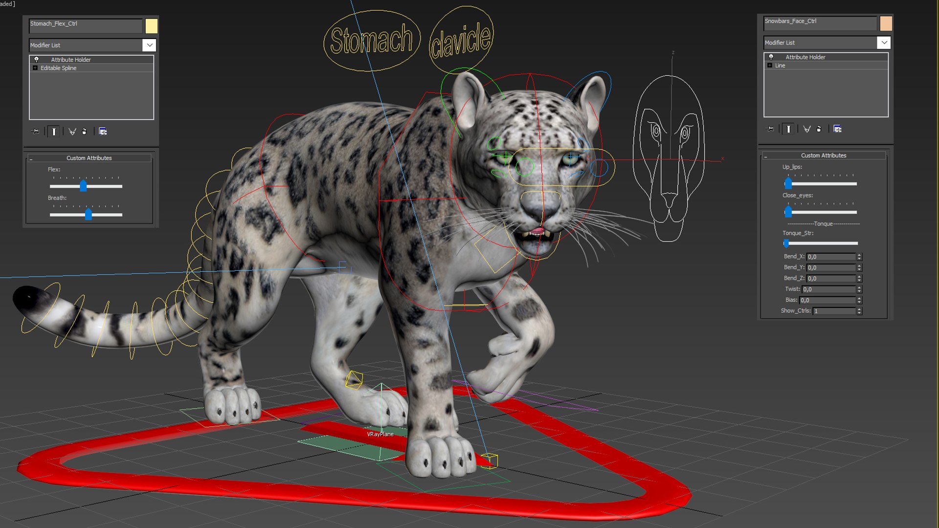 3D snow leopard animation model - TurboSquid 1487680