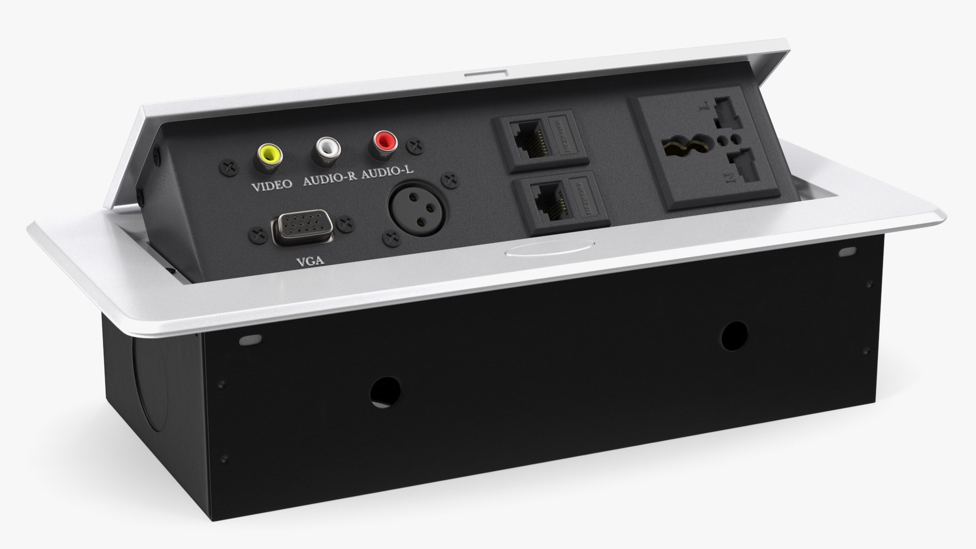 Office Furniture Tabletop Switch Socket Grey 3D Model - TurboSquid 1905458