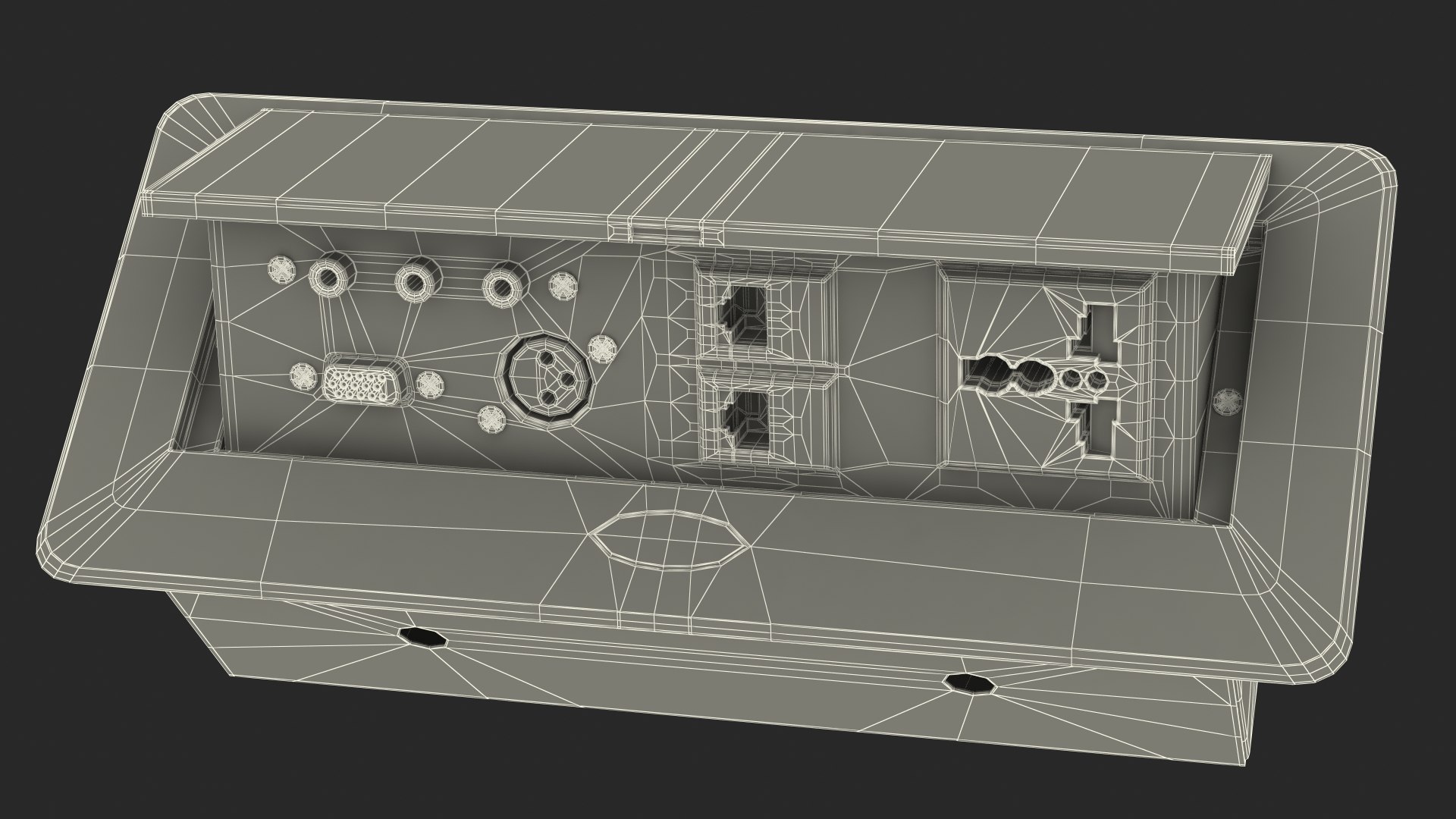 Office Furniture Tabletop Switch Socket Grey 3D model - TurboSquid 1905458