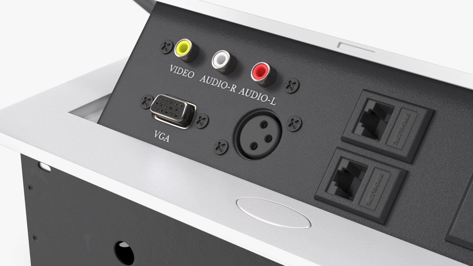 Office Furniture Tabletop Switch Socket Grey 3D model - TurboSquid 1905458