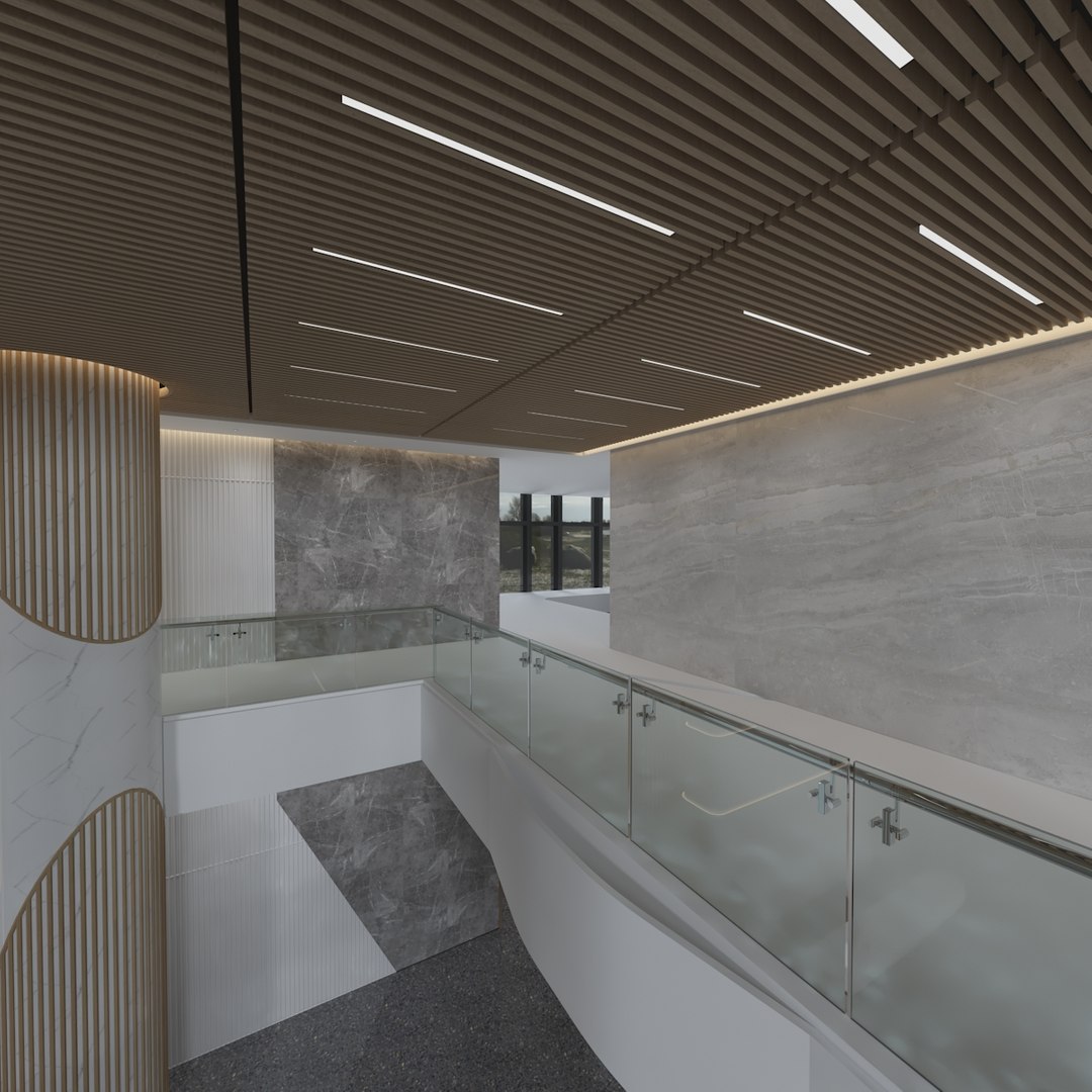 3D Office Building Lobby - Reception Hall 2 - TurboSquid 1718795