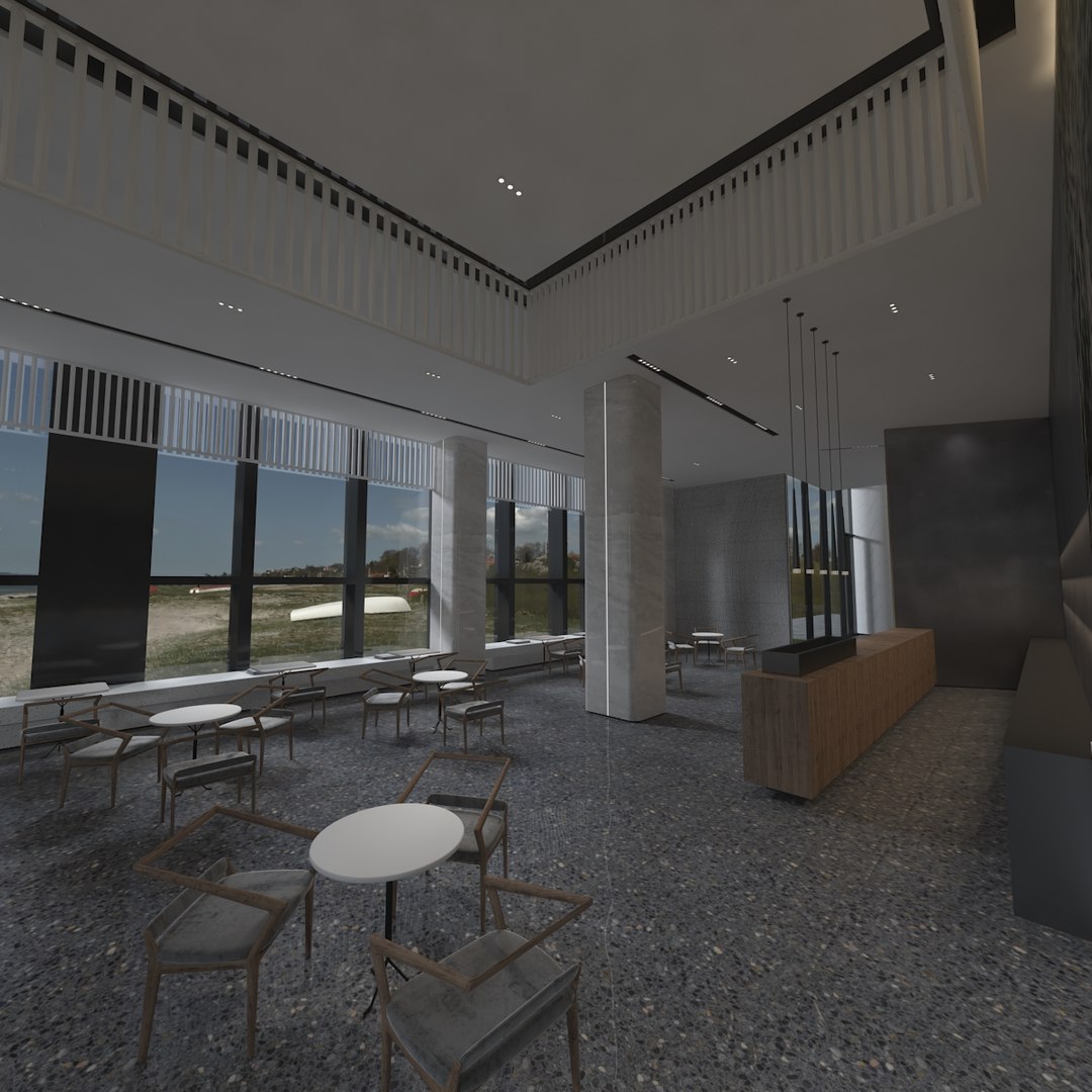 3D Office Building Lobby - Reception Hall 2 - TurboSquid 1718795